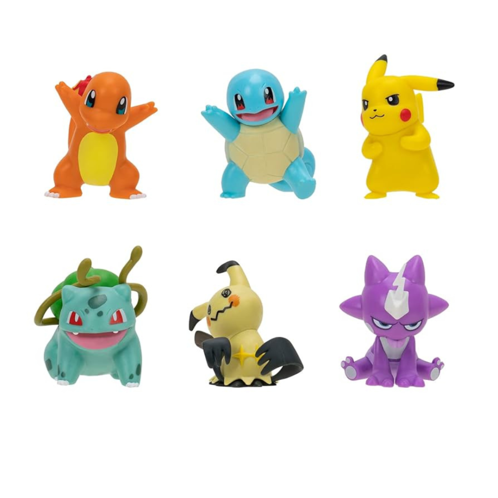 Pokémon Battle Pack 6 Figure (Pikachu, Squirtle, Charmander, Bulbasaur ...